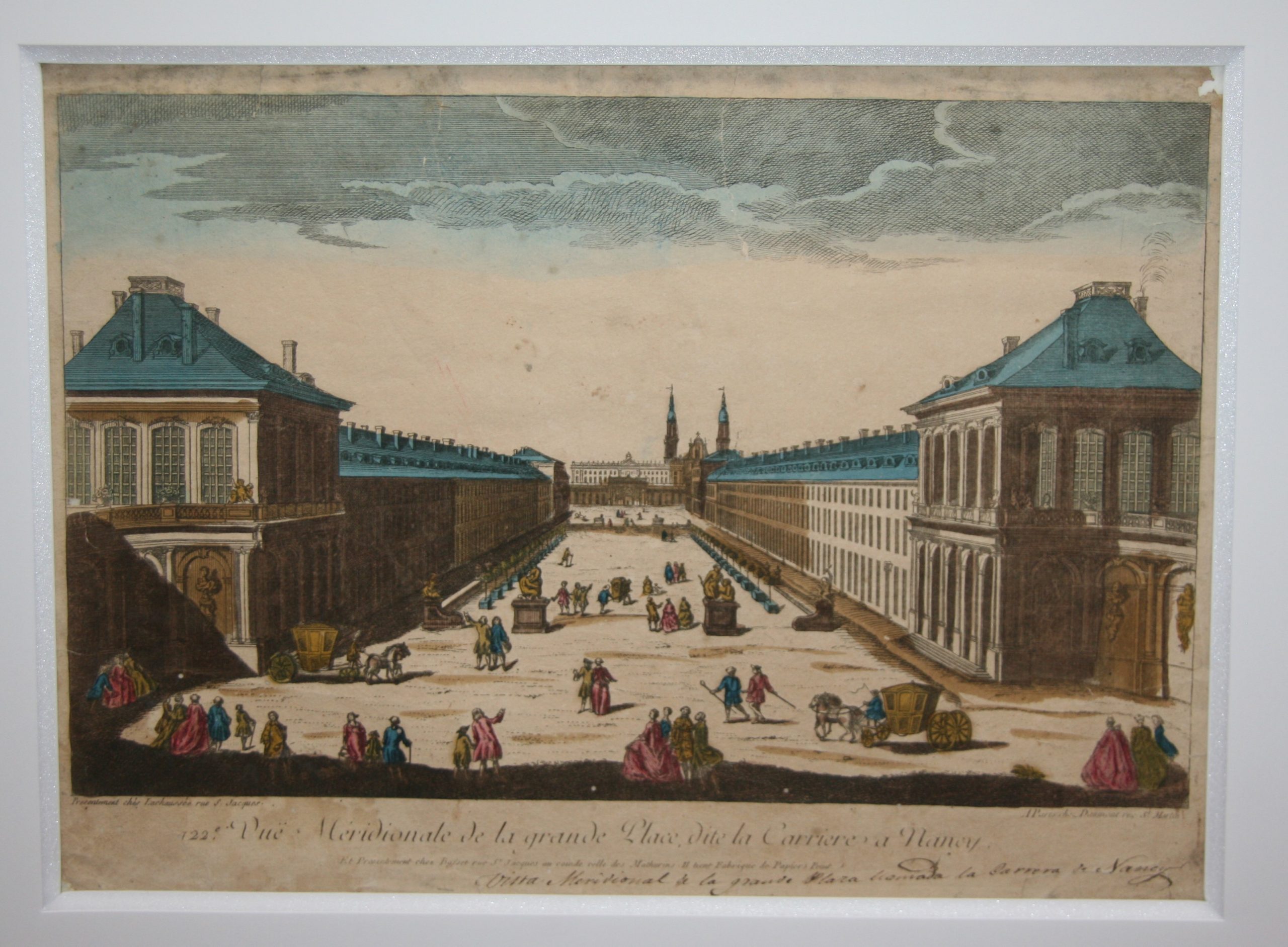 Vista sur de la Gran Plaza, llamada Carrera de Nancy. Francia ...